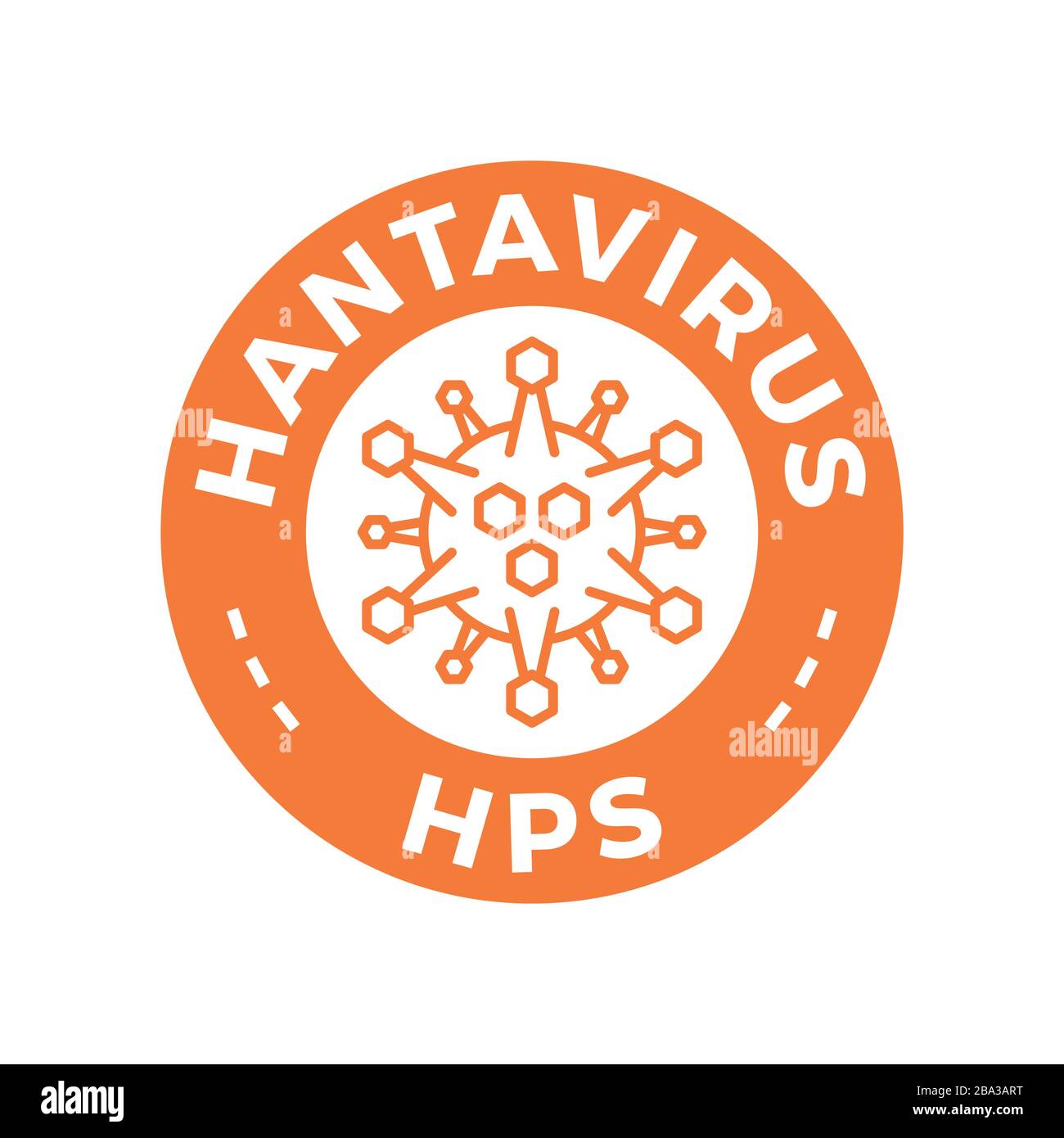 Creative Hantavirus Vector icon badge. Pulmonary syndrome (HPS) is a ...