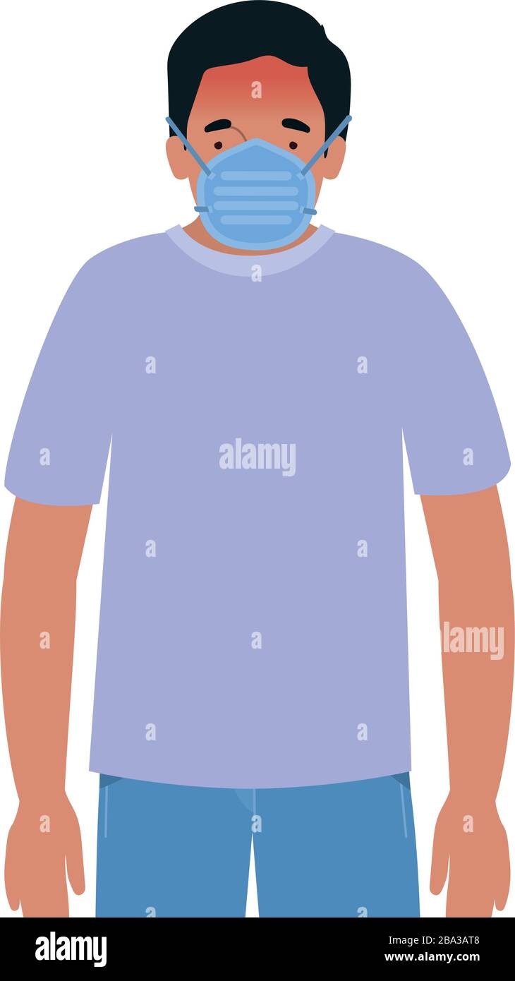 Avatar man with mask vector design Stock Vector Image & Art - Alamy