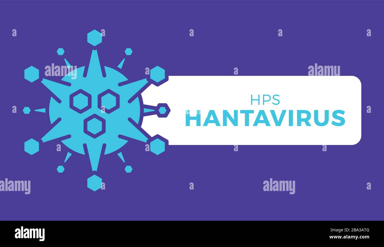 Creative Hantavirus Vector icon badge. Pulmonary syndrome (HPS) is a ...