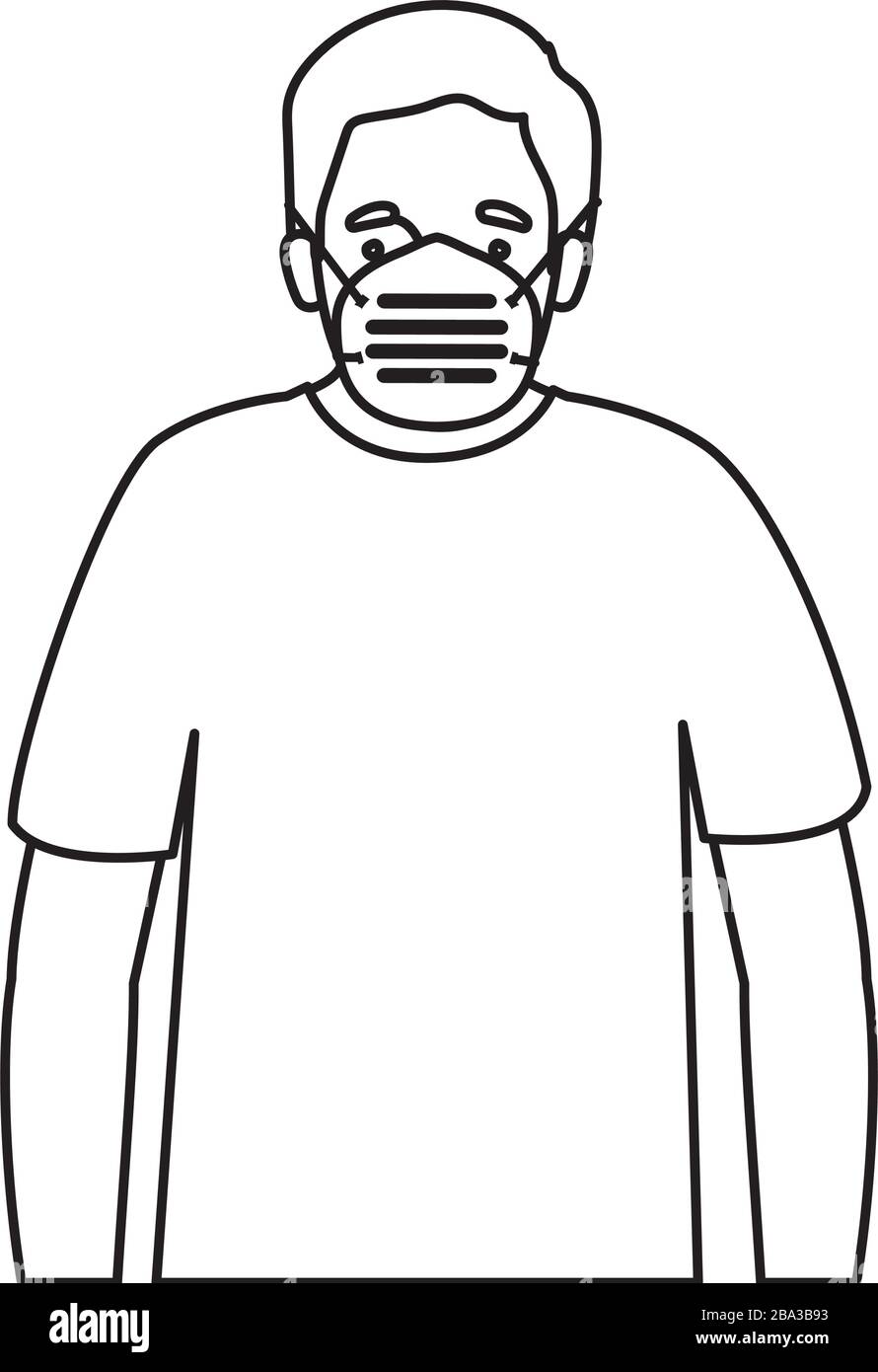 Avatar man with mask vector design Stock Vector Image & Art - Alamy
