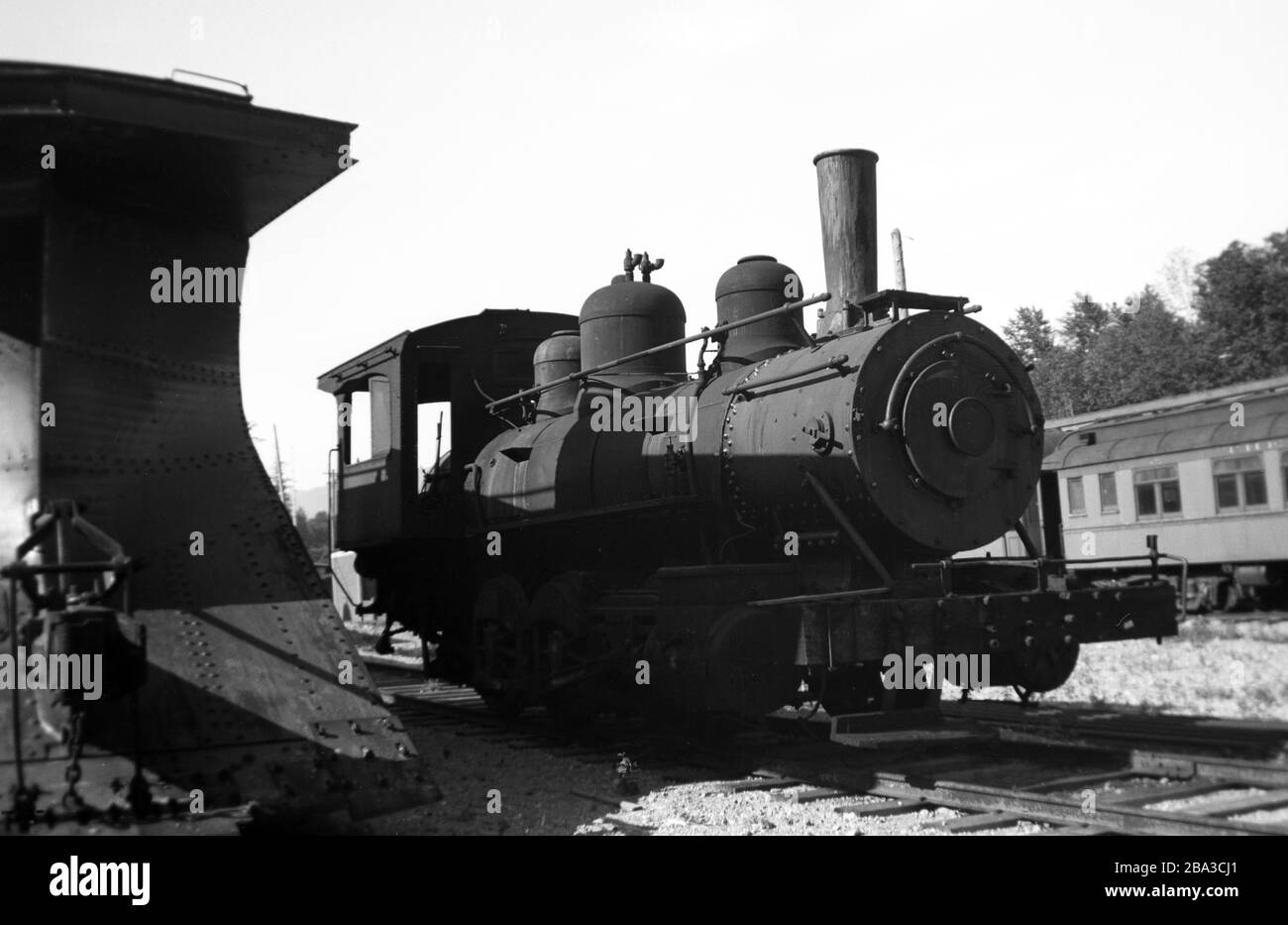 PGE Pacific Great Eastern engine number 3, Squamish 1950 Stock Photo ...