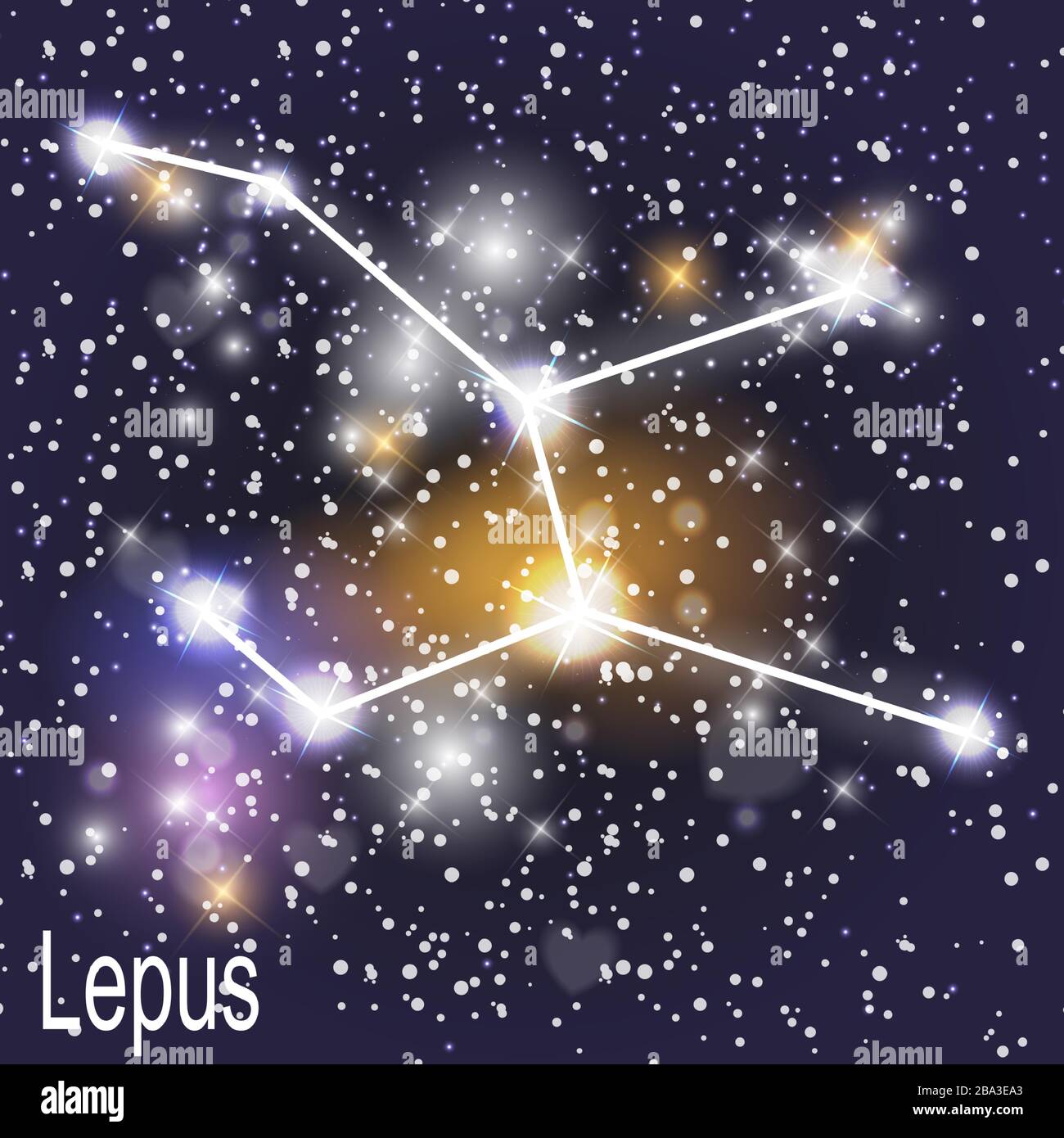 Lepus Constellation Drawing