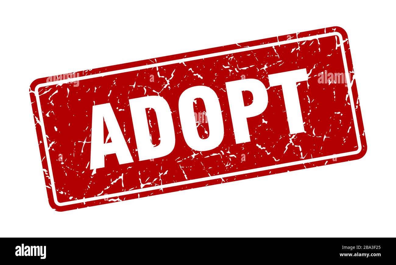 adopt stamp. adopt vintage red label. Sign Stock Vector Image & Art - Alamy