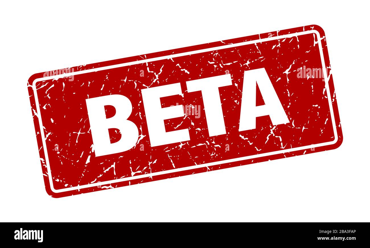beta stamp. beta vintage red label. Sign Stock Vector Image & Art - Alamy