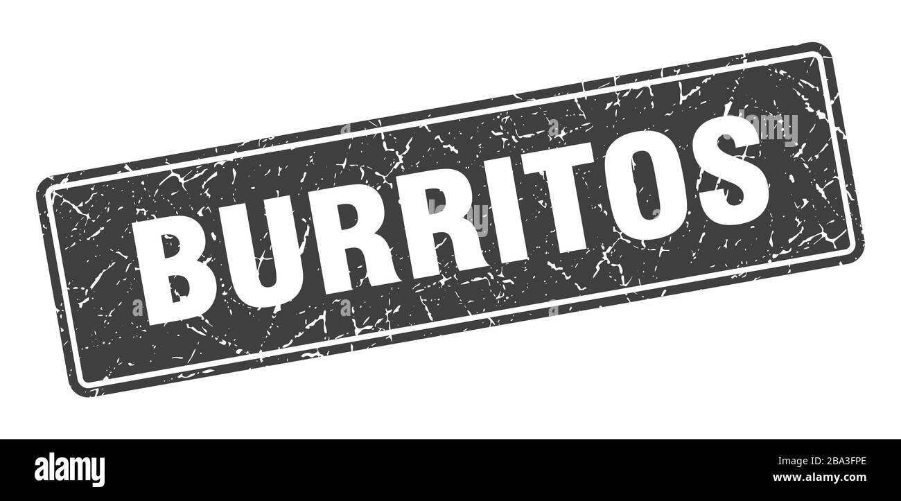 burritos stamp. burritos vintage gray label. Sign Stock Vector Image ...