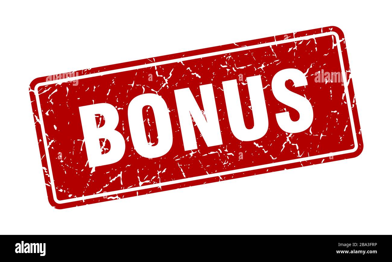 bonus stamp. bonus vintage red label. Sign Stock Vector Image & Art - Alamy