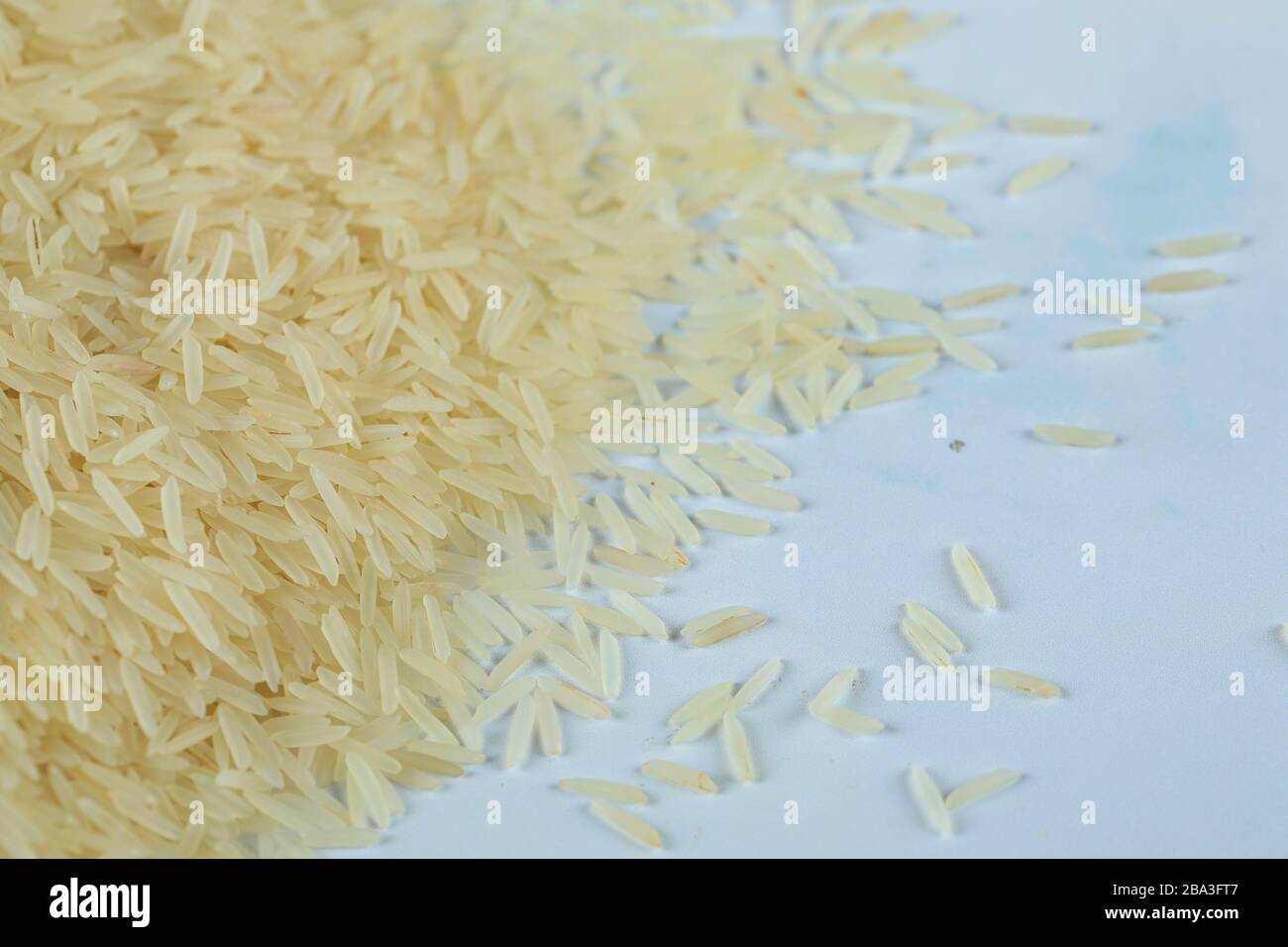 Dry and fresh asian rice stock on the left side of the marble Stock ...