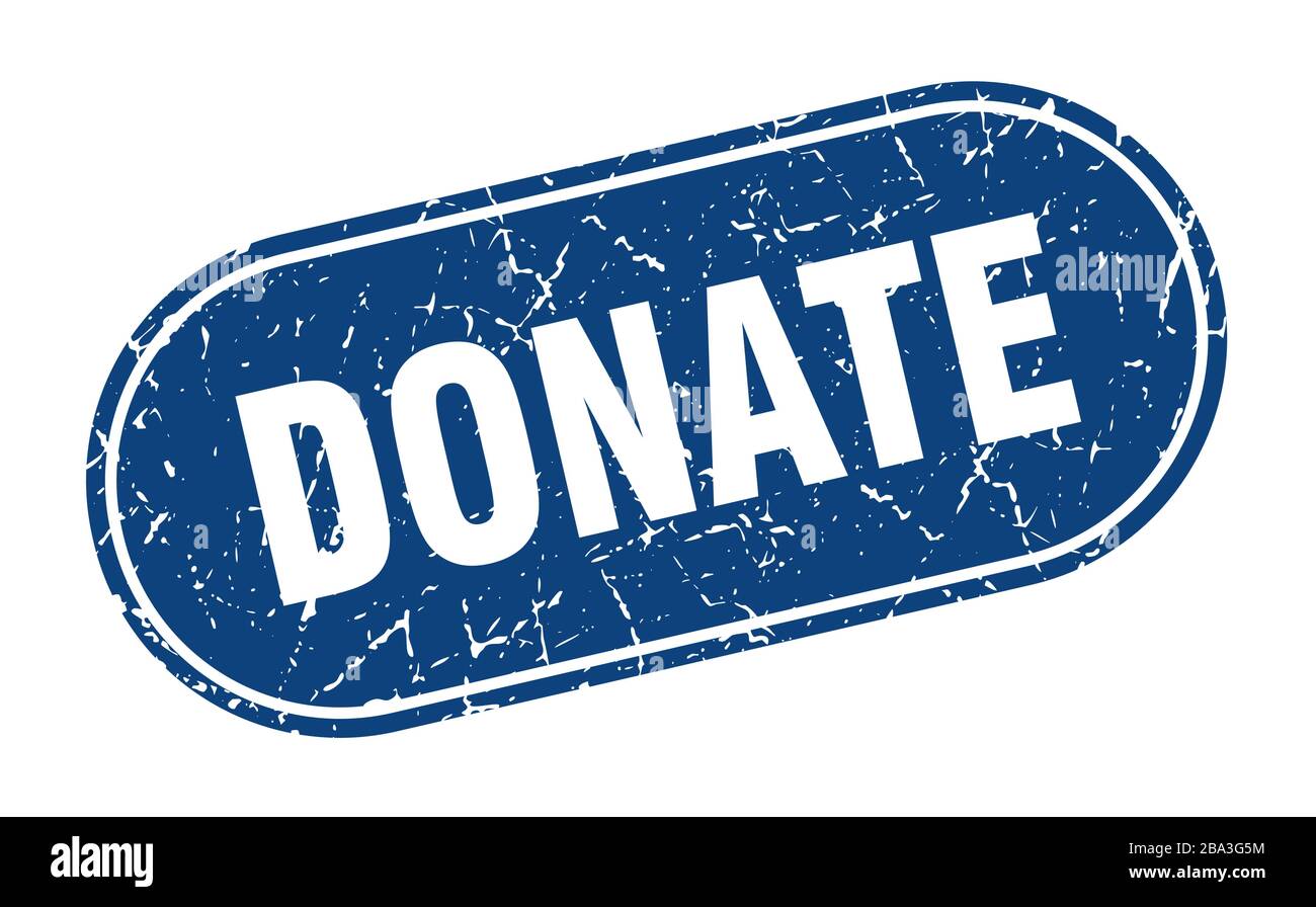 donate sign. donate grunge blue stamp. Label Stock Vector Image & Art ...