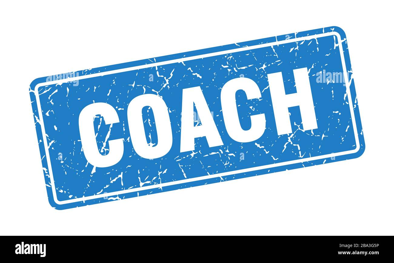 coach stamp. coach vintage blue label. Sign Stock Vector Image & Art ...