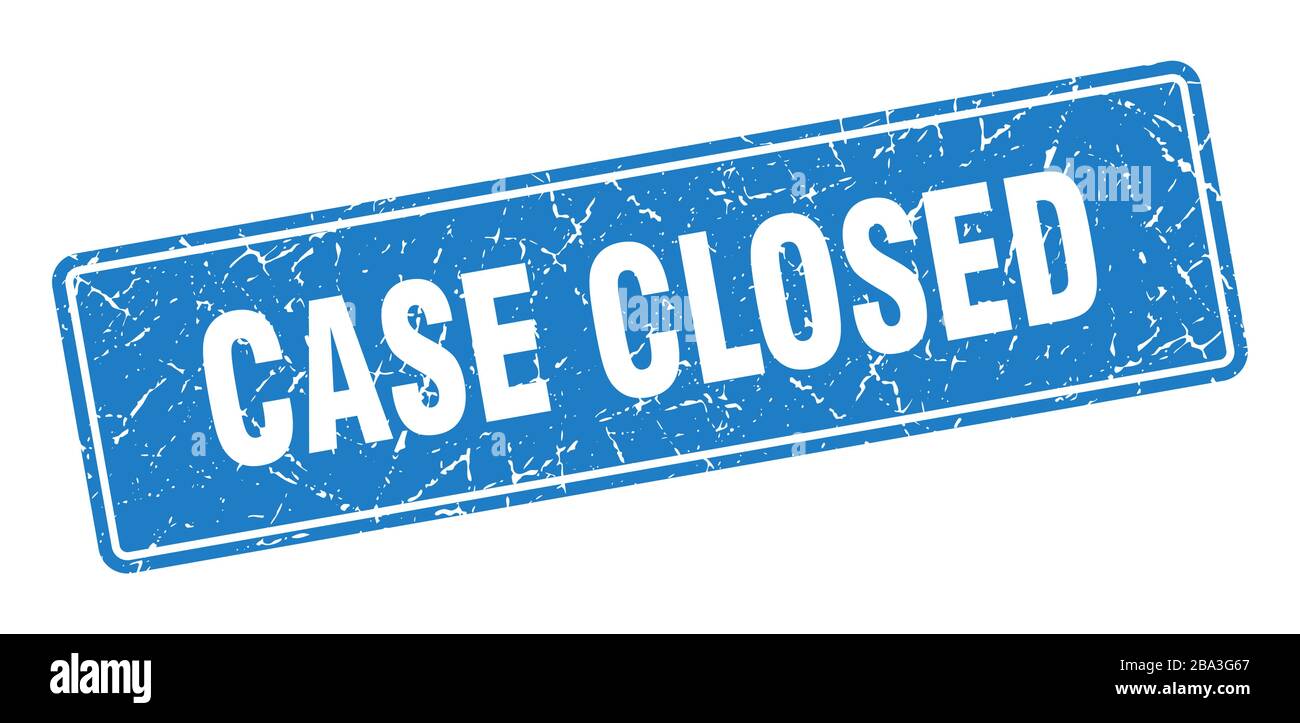 case closed stamp. case closed vintage blue label. Sign Stock Vector ...