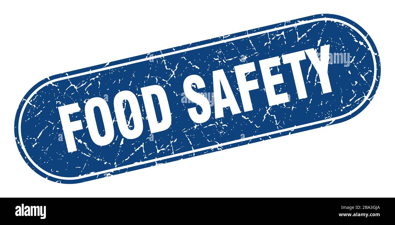 food safety sign. food safety grunge blue stamp. Label Stock Vector ...