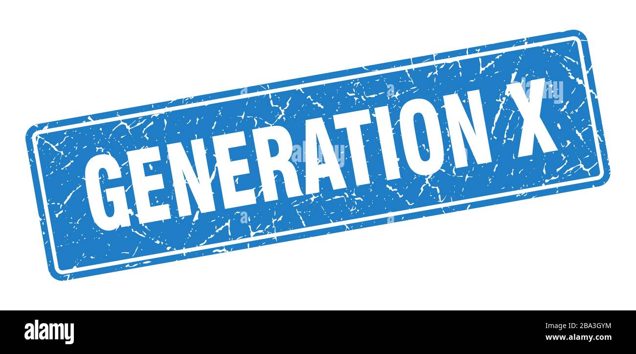 generation x stamp. generation x vintage blue label. Sign Stock Vector ...