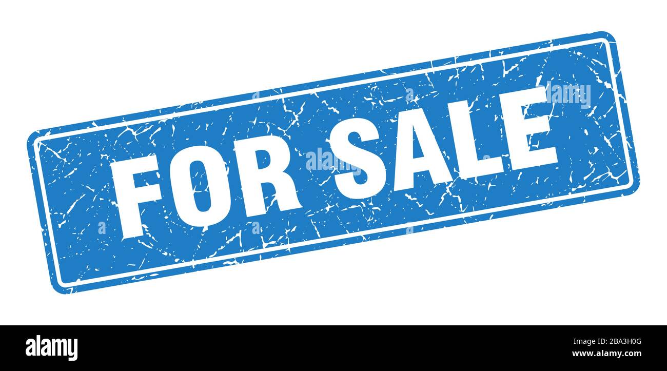 for sale stamp. for sale vintage blue label. Sign Stock Vector Image ...