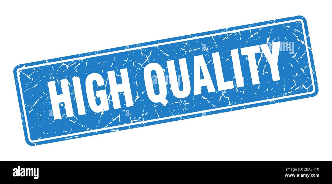 high quality stamp. high quality vintage blue label. Sign Stock Vector ...