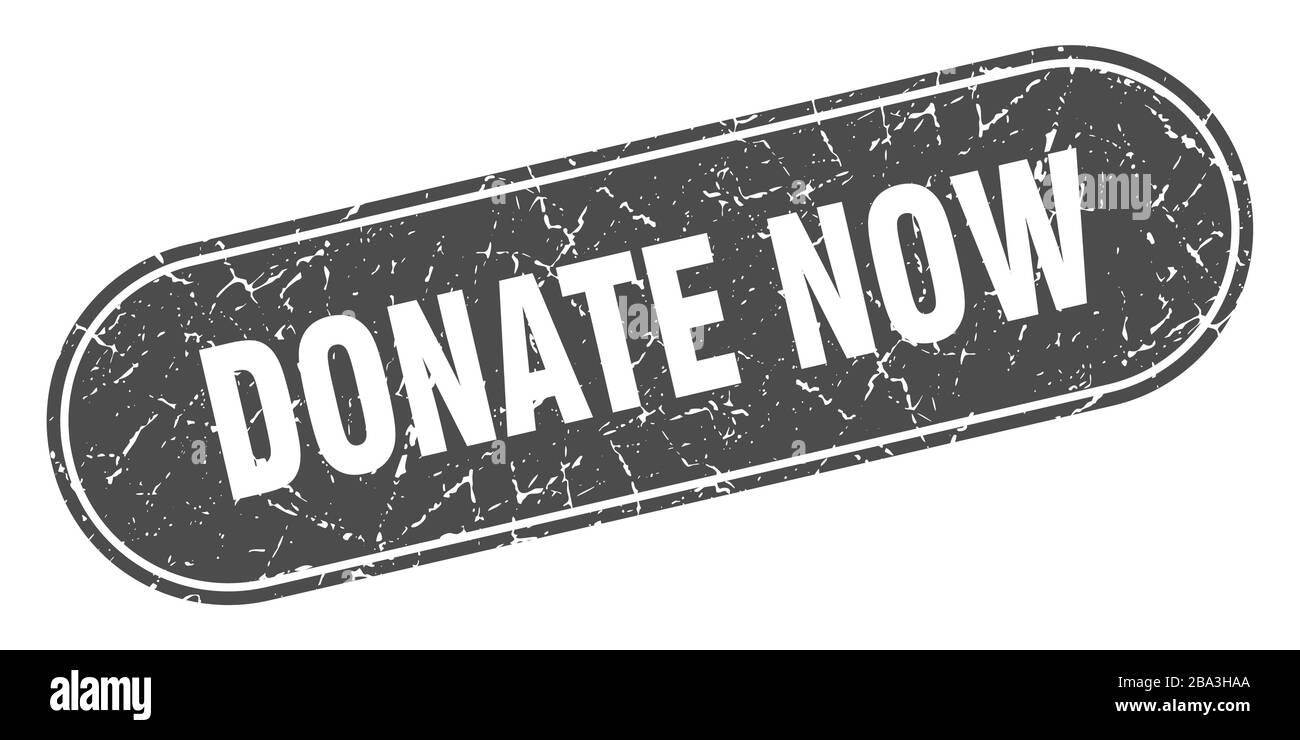 donate now sign. donate now grunge black stamp. Label Stock Vector ...