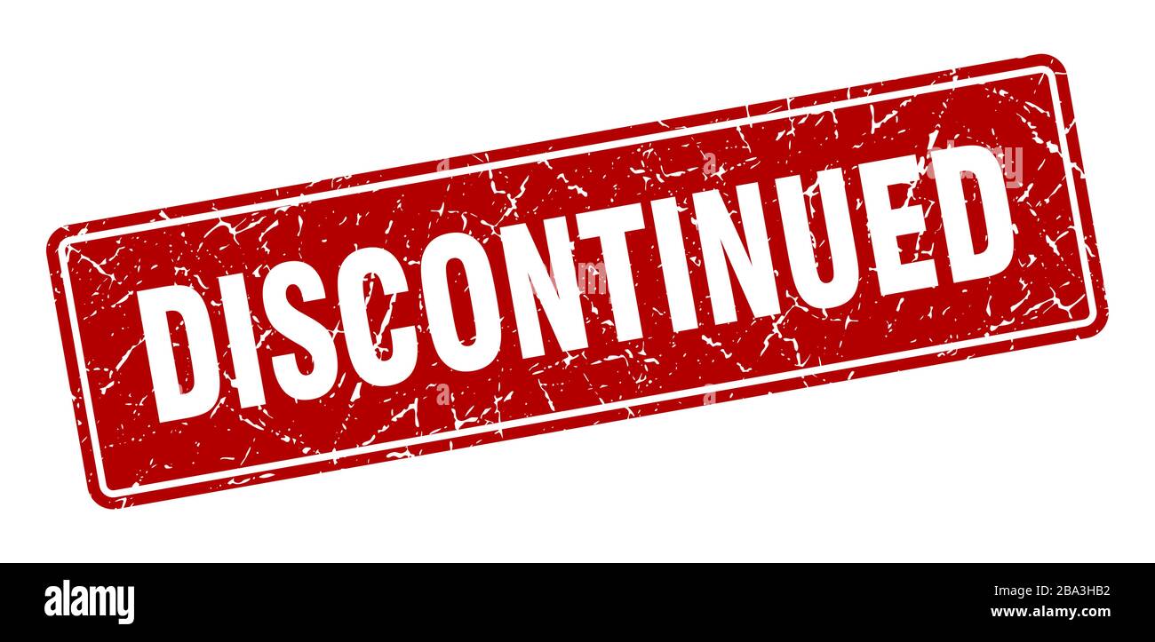 discontinued stamp. discontinued vintage red label. Sign Stock Vector ...