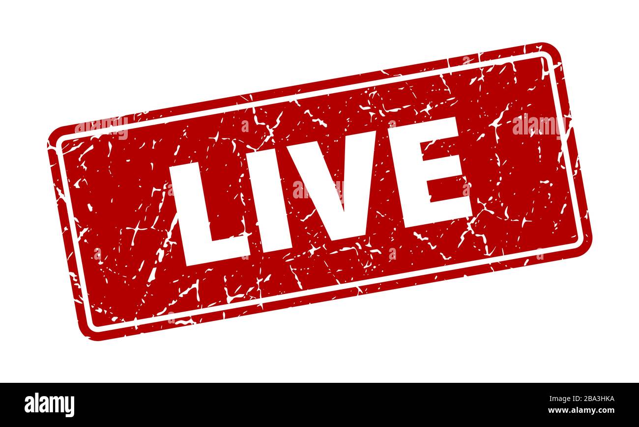 live stamp. live vintage red label. Sign Stock Vector Image & Art - Alamy