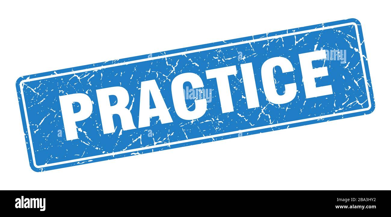 practice stamp. practice vintage blue label. Sign Stock Vector Image ...
