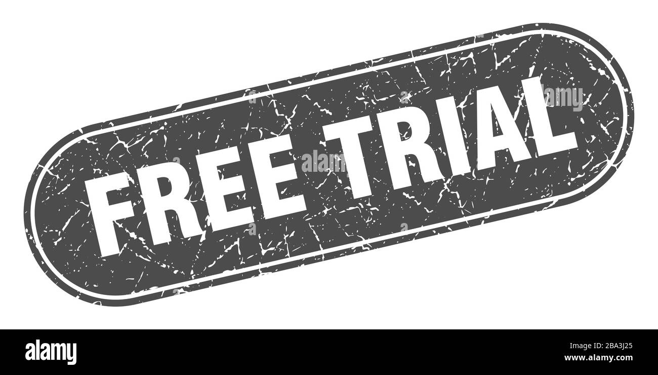 free trial sign. free trial grunge black stamp. Label Stock Vector ...