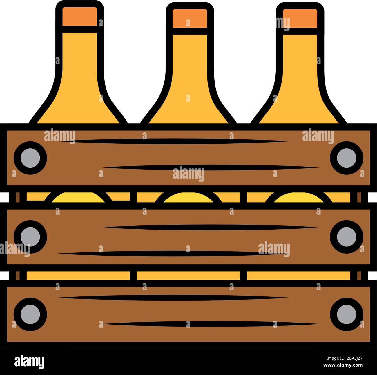Bottles beer in brewery Stock Vector Images - Alamy