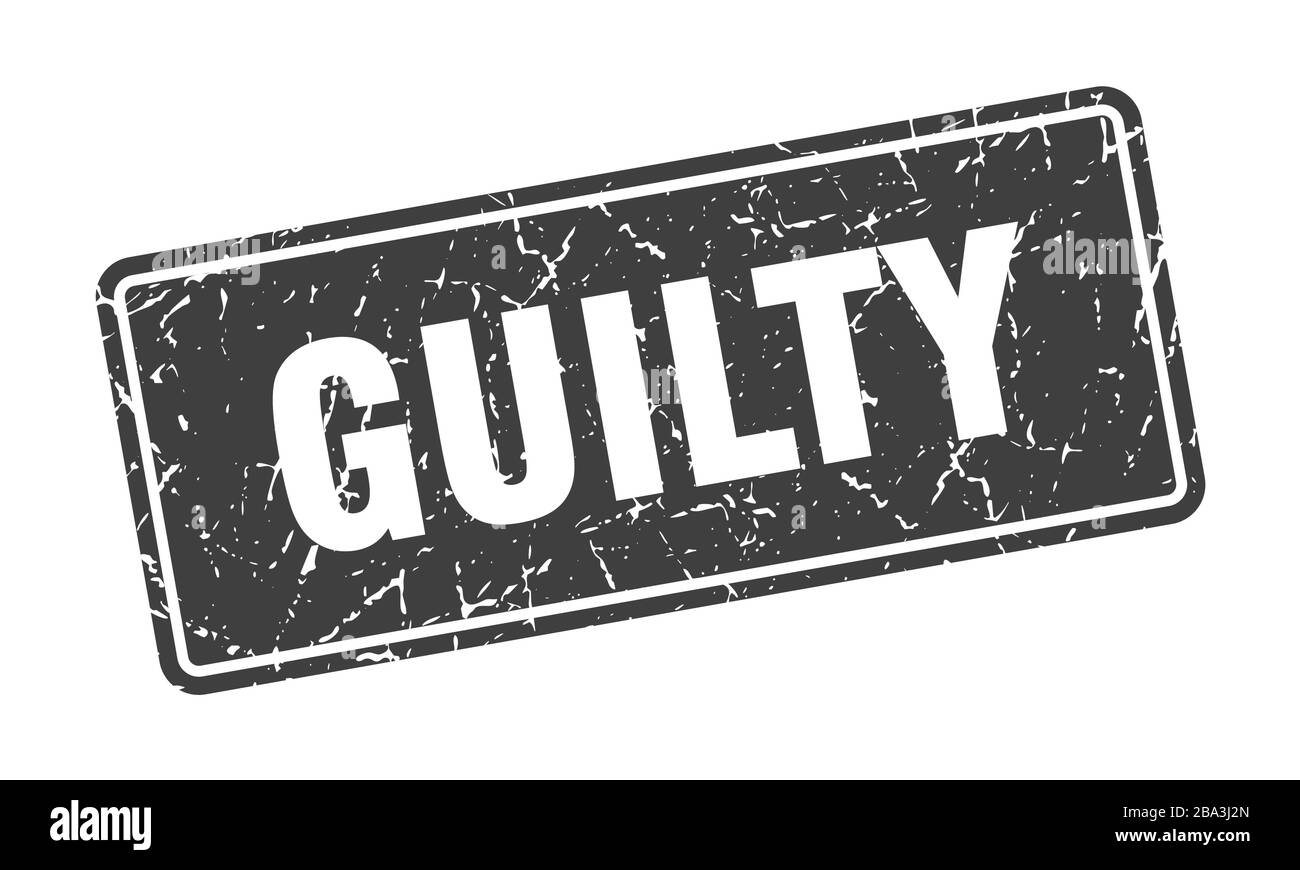 guilty stamp. guilty vintage gray label. Sign Stock Vector Image & Art ...