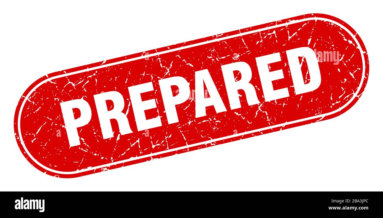 prepared sign. prepared grunge red stamp. Label Stock Vector Image ...