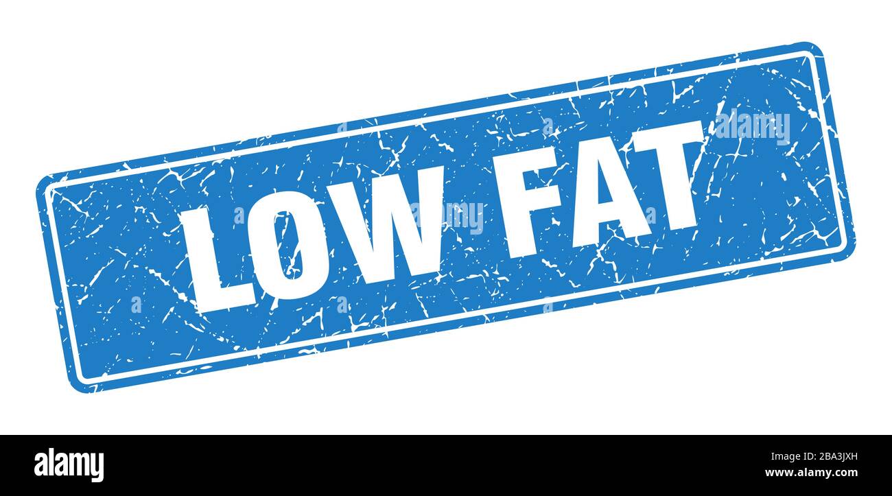 low fat stamp. low fat vintage blue label. Sign Stock Vector Image ...