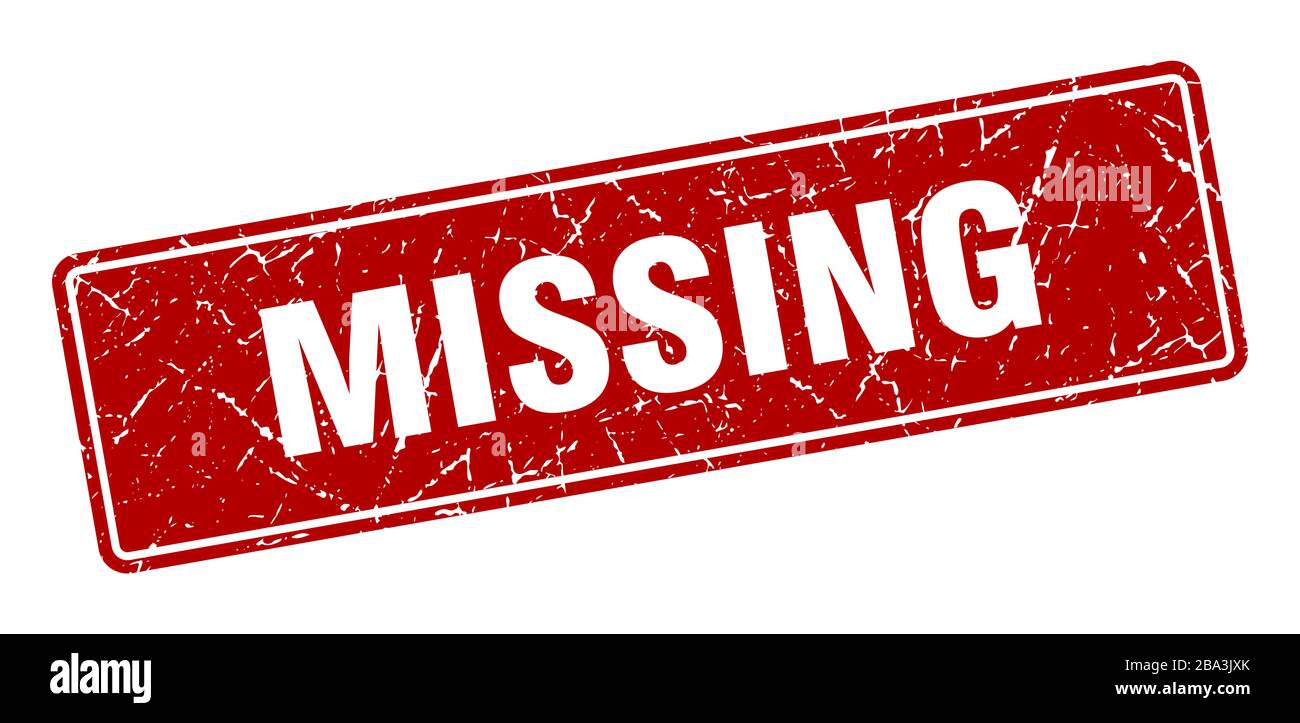 missing stamp. missing vintage red label. Sign Stock Vector Image & Art ...