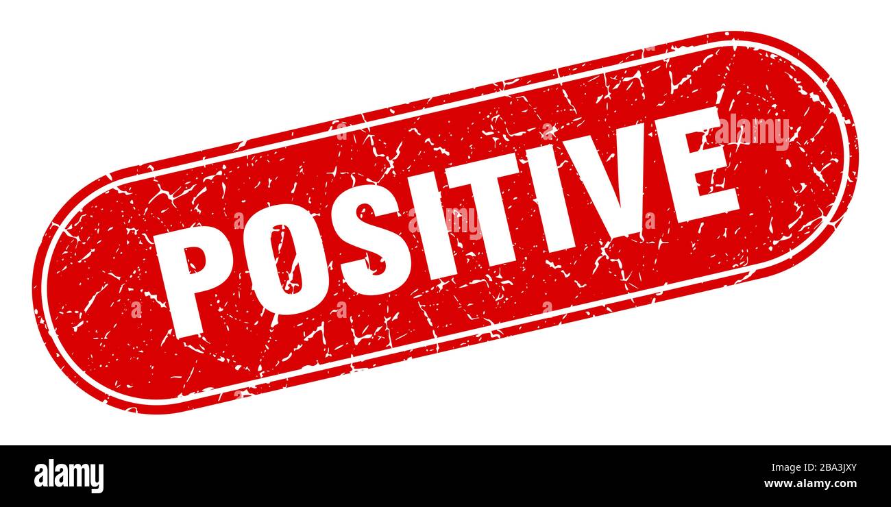 positive sign. positive grunge red stamp. Label Stock Vector Image ...