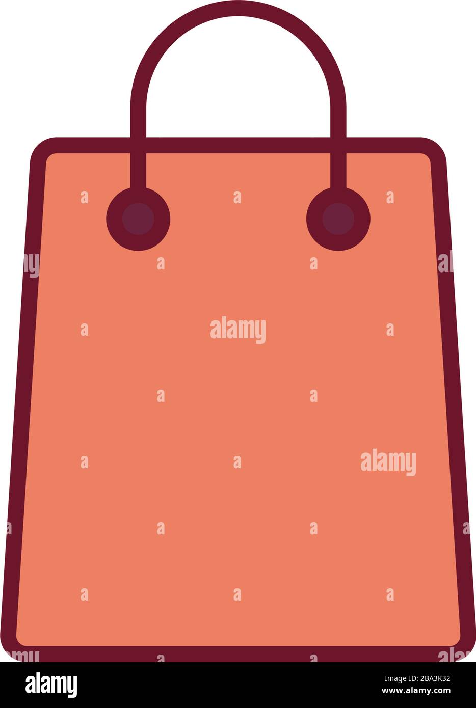 shopping bag line and fill style icon vector design Stock Vector Image ...