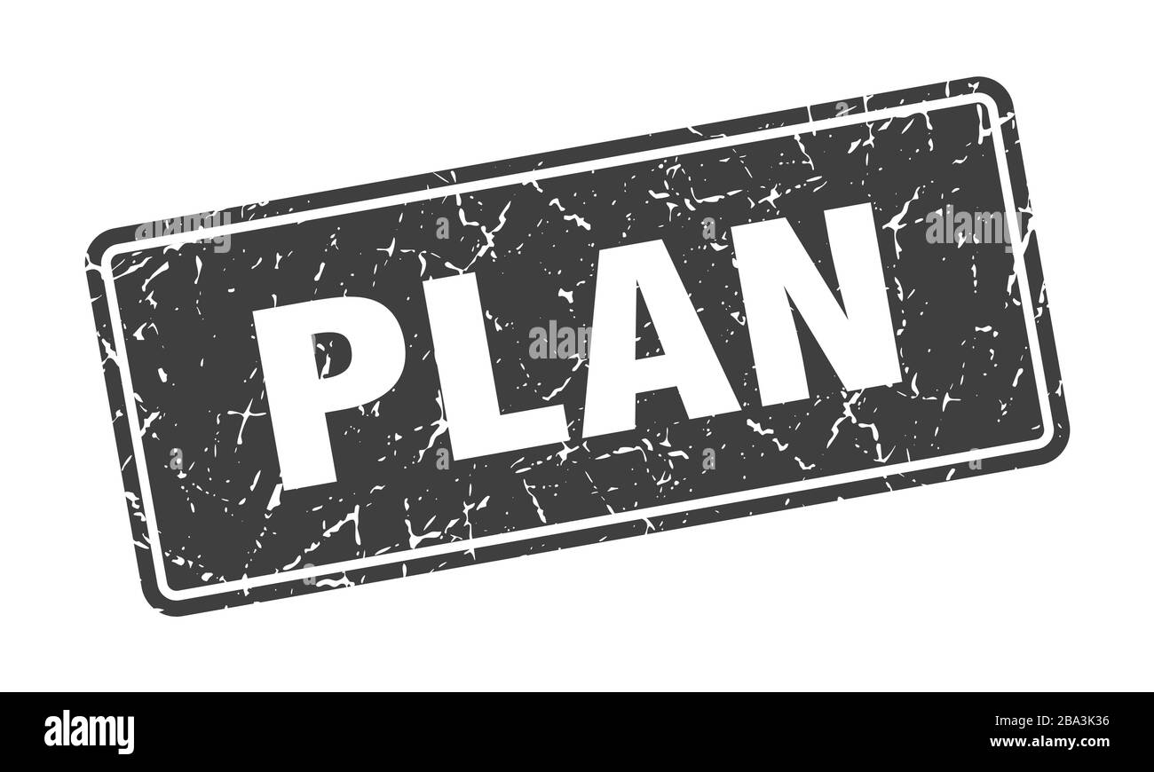 plan stamp. plan vintage gray label. Sign Stock Vector Image & Art - Alamy