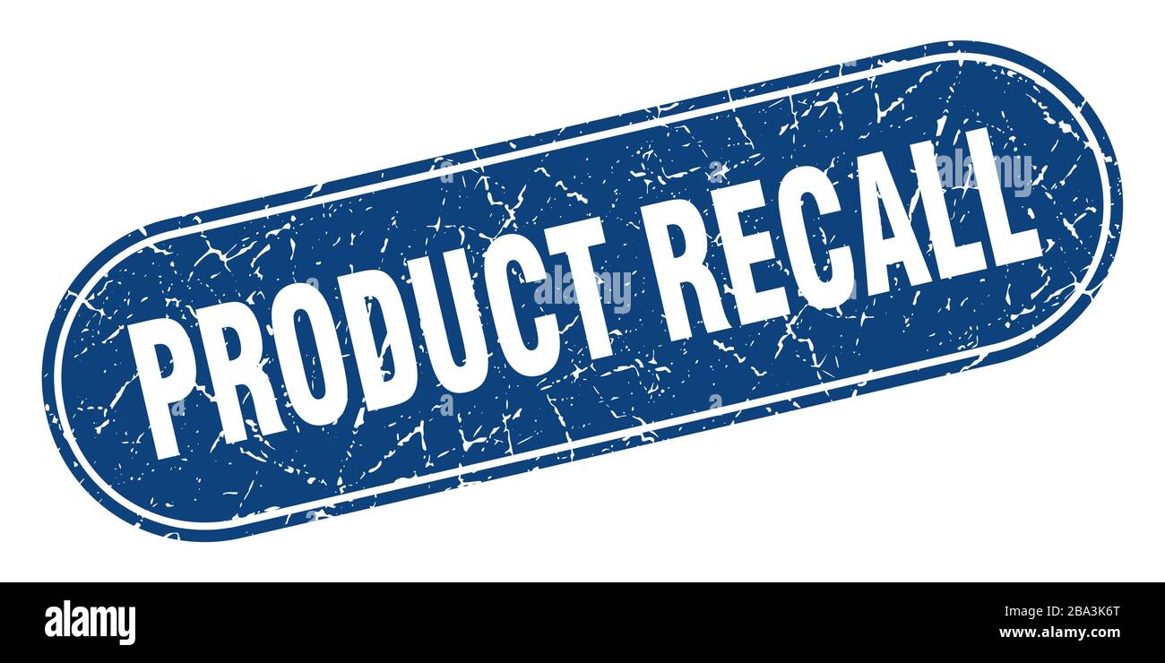 product recall sign. product recall grunge blue stamp. Label Stock ...