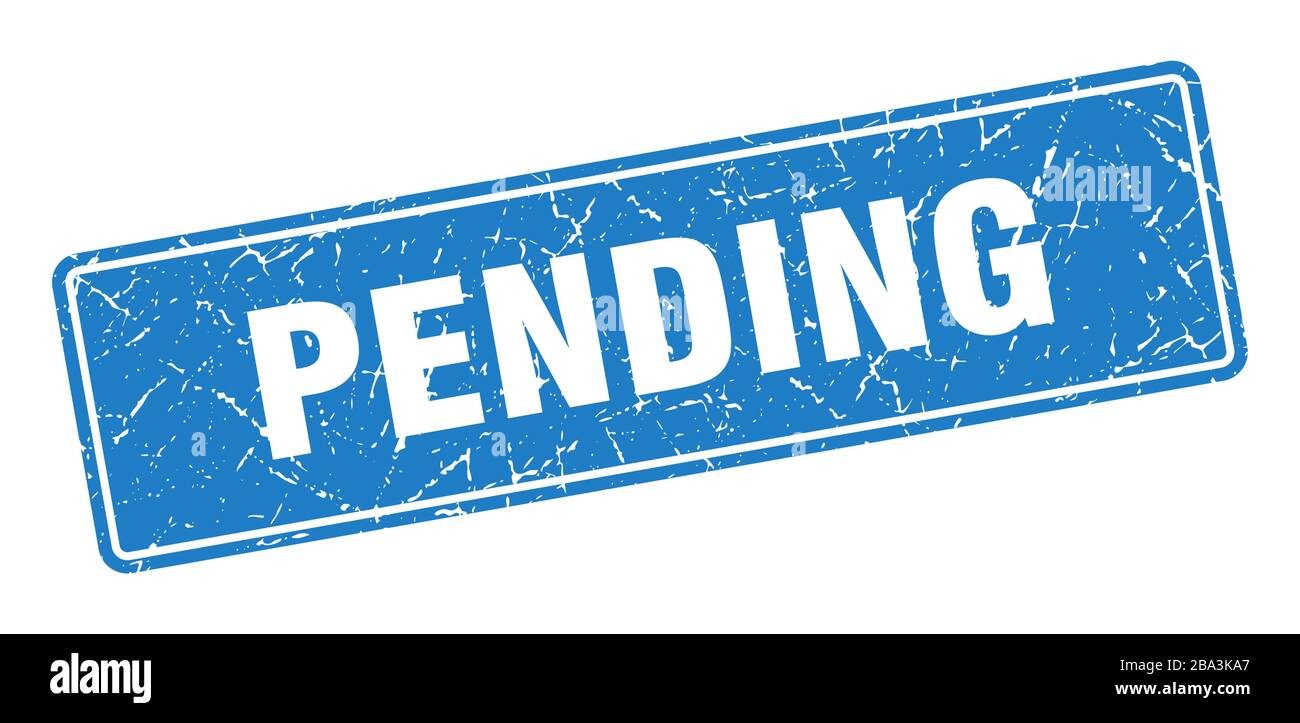 pending stamp. pending vintage blue label. Sign Stock Vector Image ...