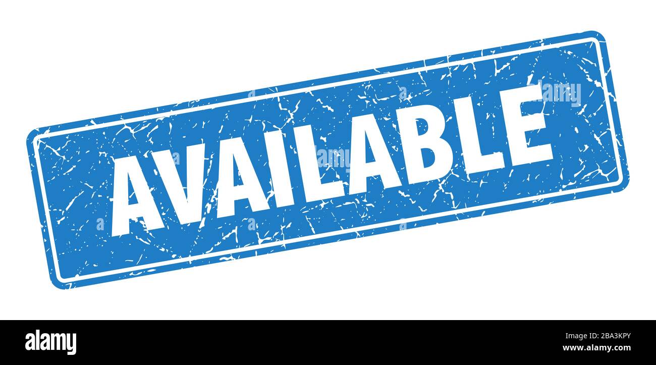 available stamp. available vintage blue label. Sign Stock Vector Image ...