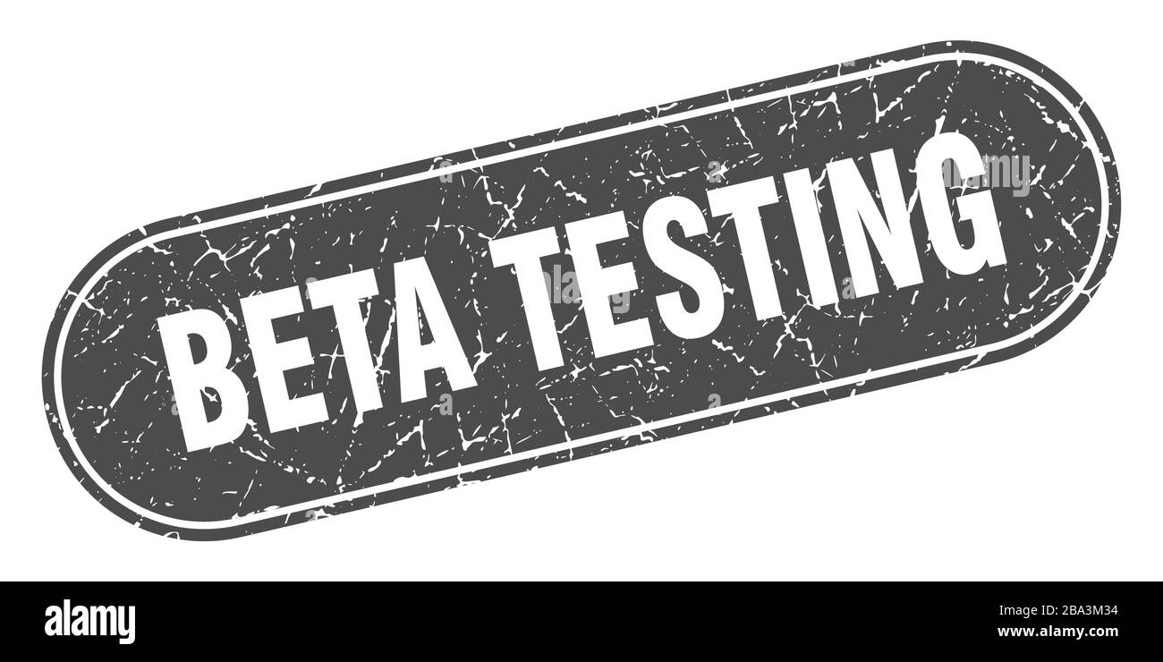 beta testing sign. beta testing grunge black stamp. Label Stock Vector ...
