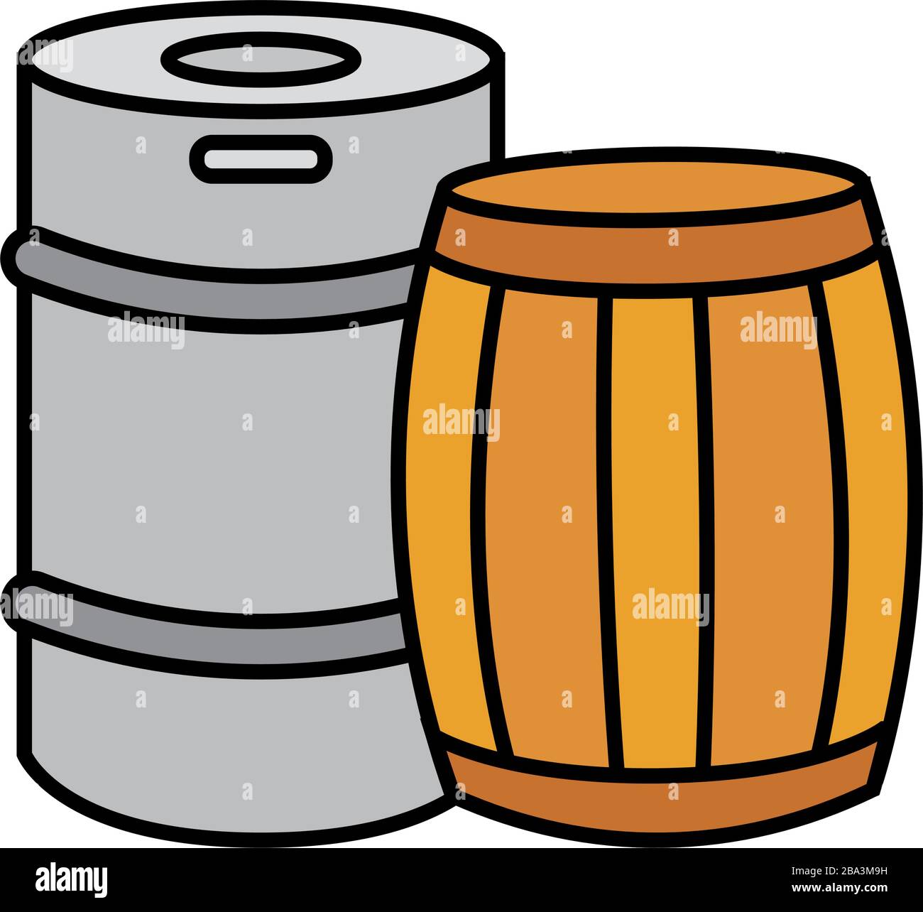 Isolated beer barrel icon Stock Vector Image & Art - Alamy