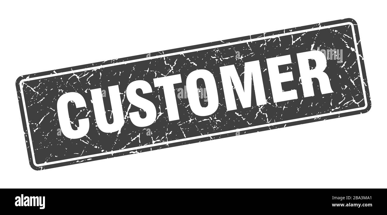 customer stamp. customer vintage gray label. Sign Stock Vector Image ...
