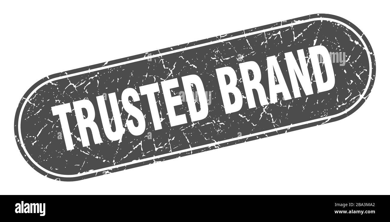 trusted brand sign. trusted brand grunge black stamp. Label Stock ...