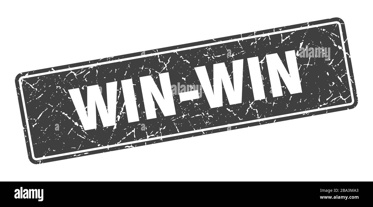 win-win stamp. win-win vintage gray label. Sign Stock Vector Image ...
