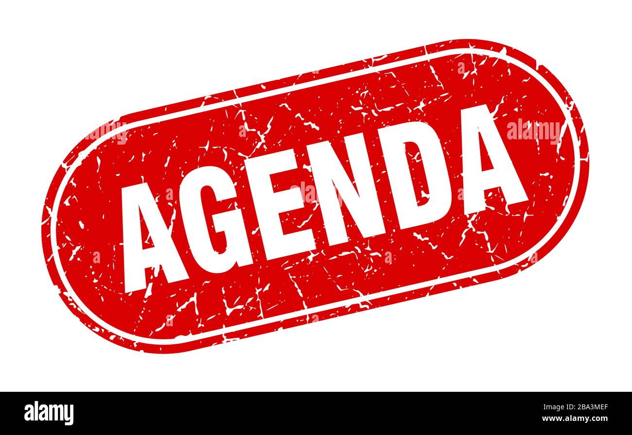 agenda sign. agenda grunge red stamp. Label Stock Vector Image & Art ...