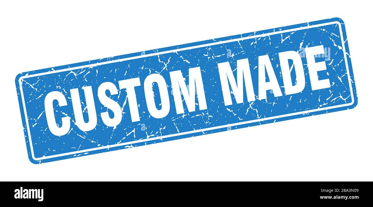 custom made stamp. custom made vintage blue label. Sign Stock Vector ...