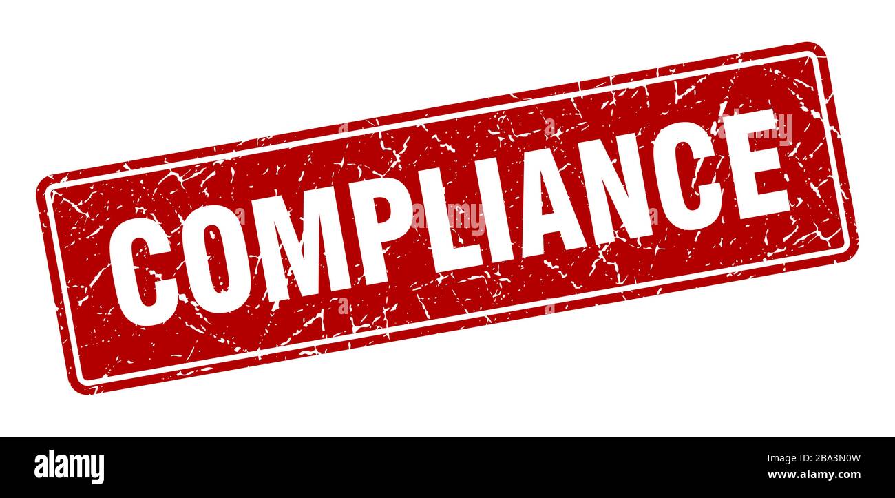 compliance stamp. compliance vintage red label. Sign Stock Vector Image ...