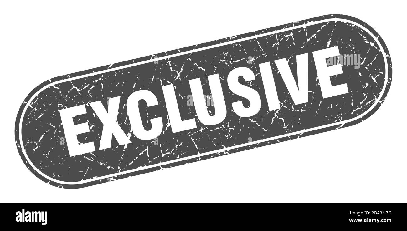 exclusive sign. exclusive grunge black stamp. Label Stock Vector Image ...