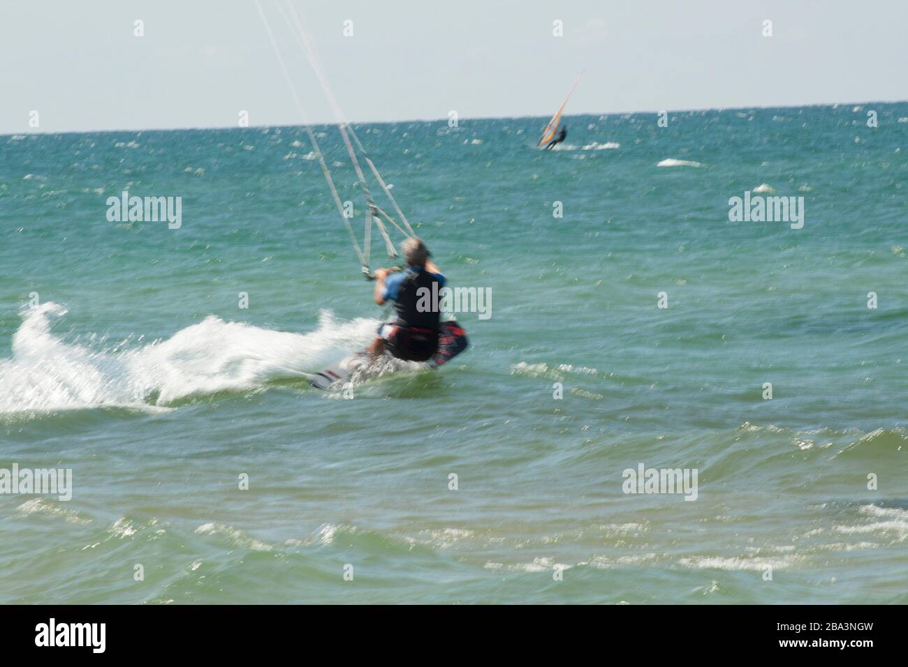 Windsurfers on Lake Michigan Stock Photo - Alamy