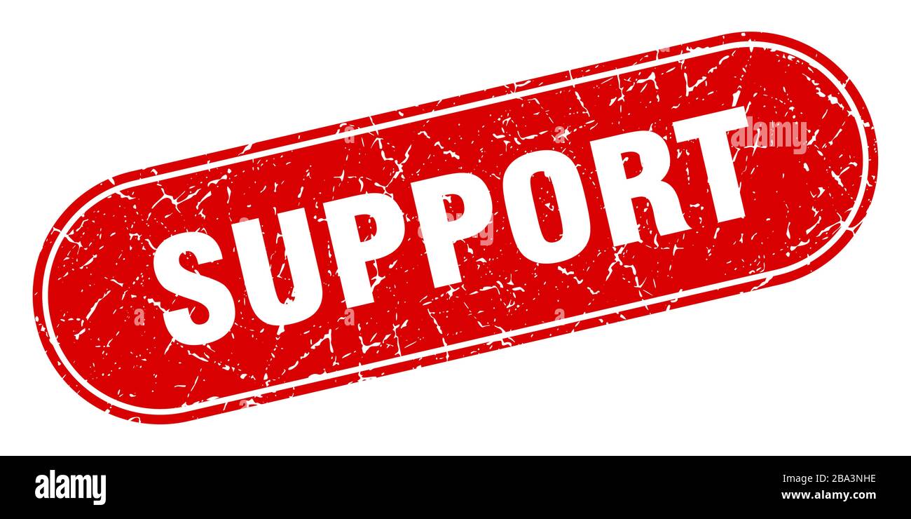 support sign. support grunge red stamp. Label Stock Vector Image & Art ...