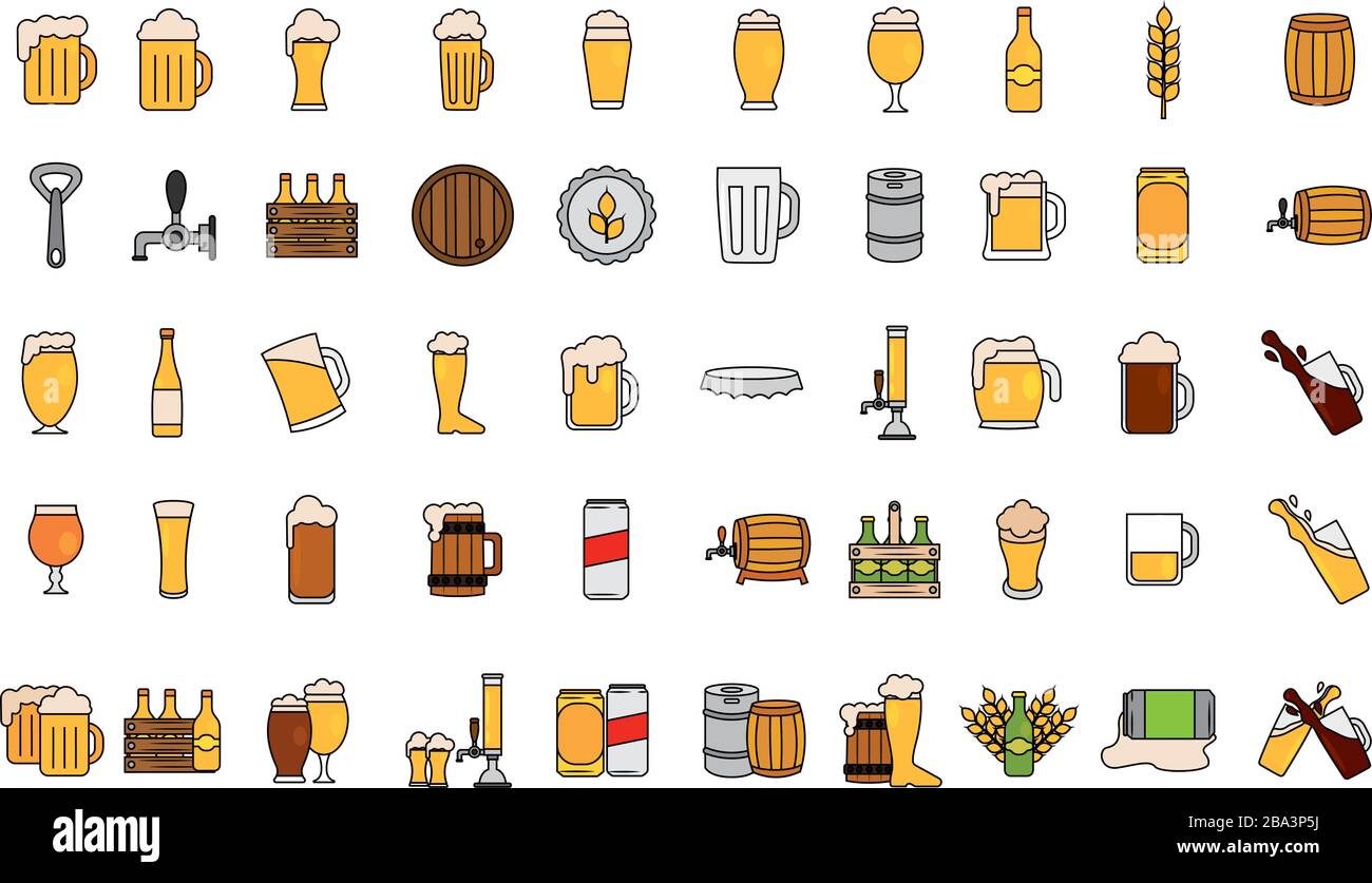 Set of beer icons Stock Vector Image & Art - Alamy