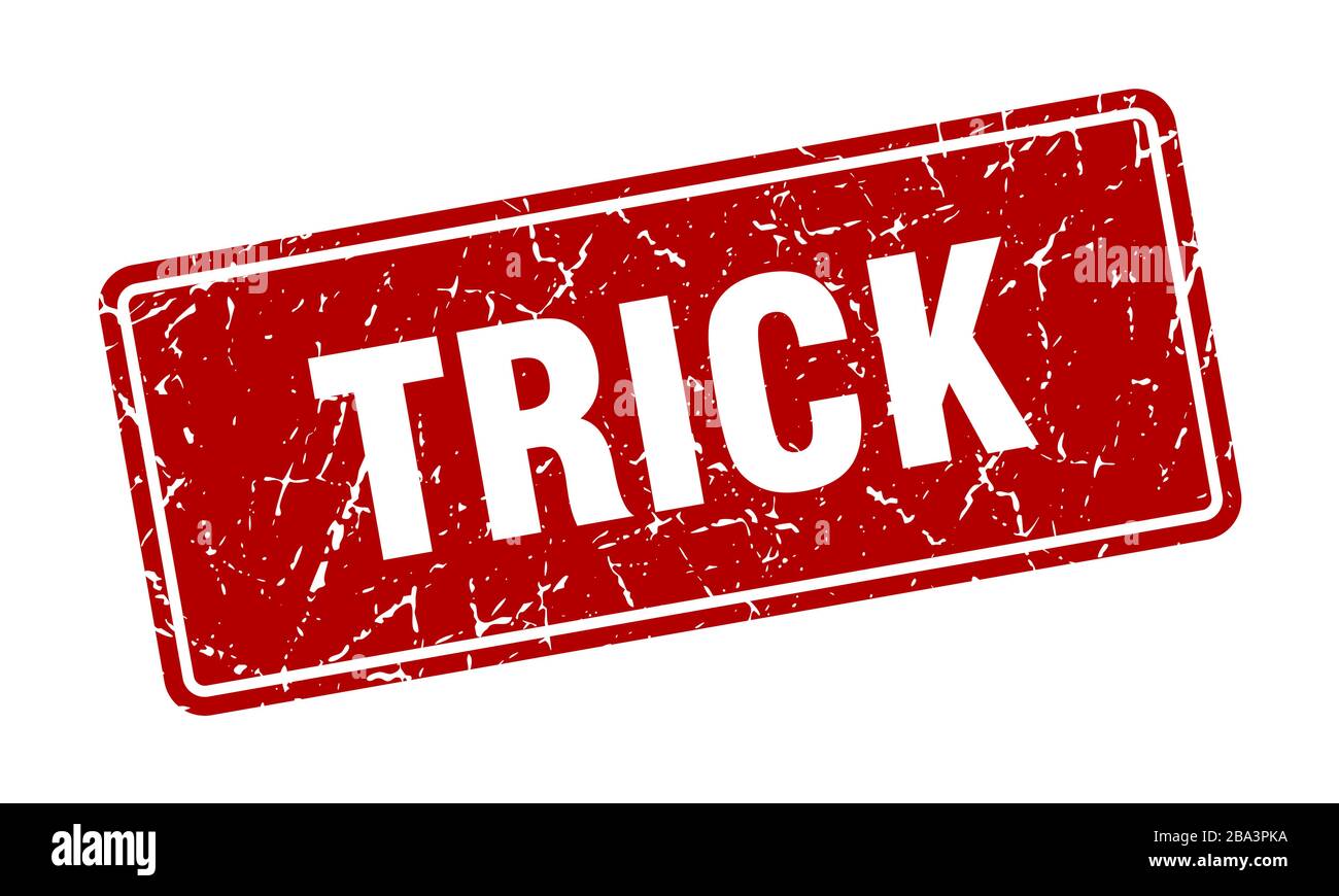 trick stamp. trick vintage red label. Sign Stock Vector Image & Art - Alamy