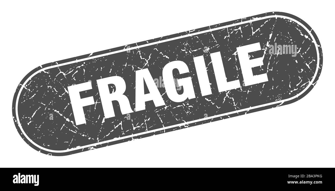 fragile sign. fragile grunge black stamp. Label Stock Vector Image ...
