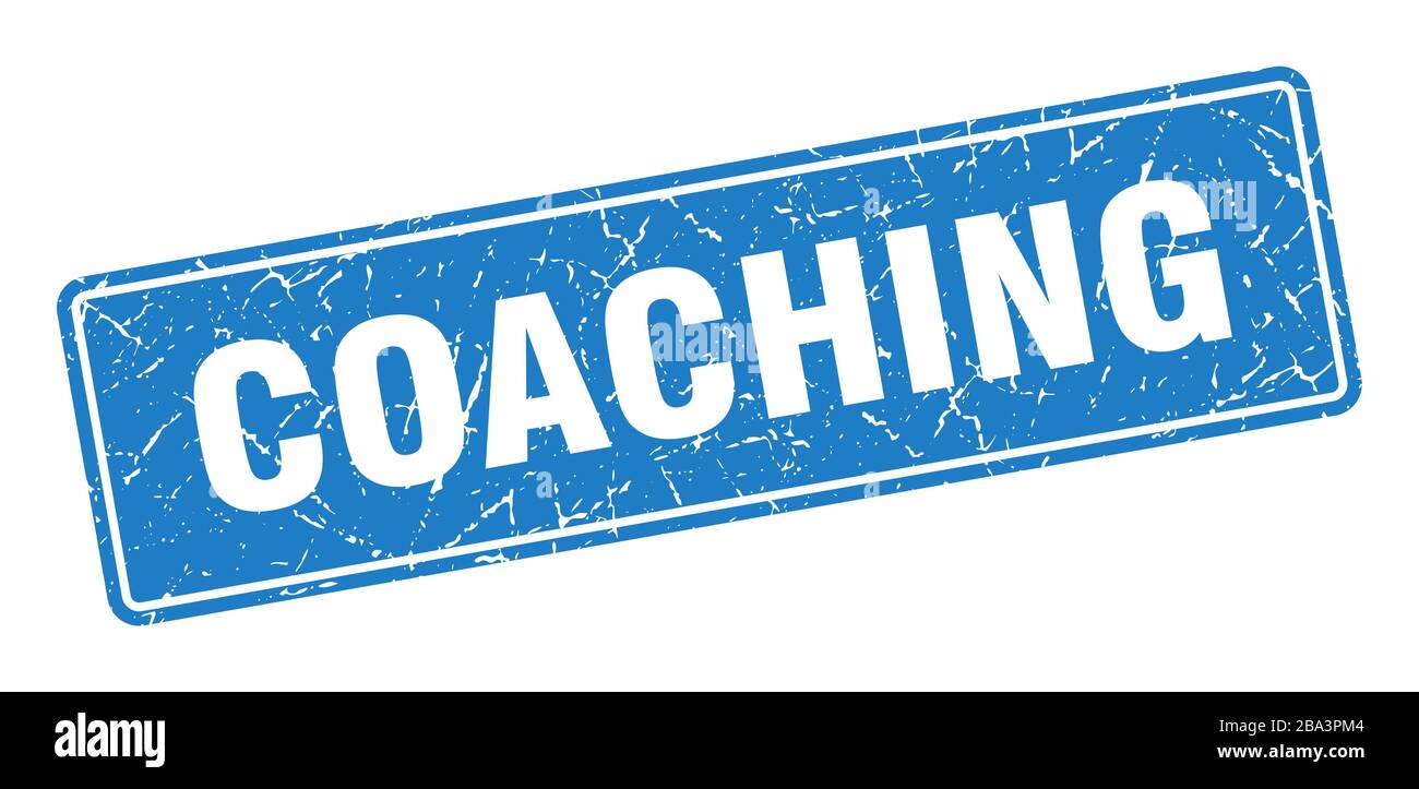 coaching stamp. coaching vintage blue label. Sign Stock Vector Image ...