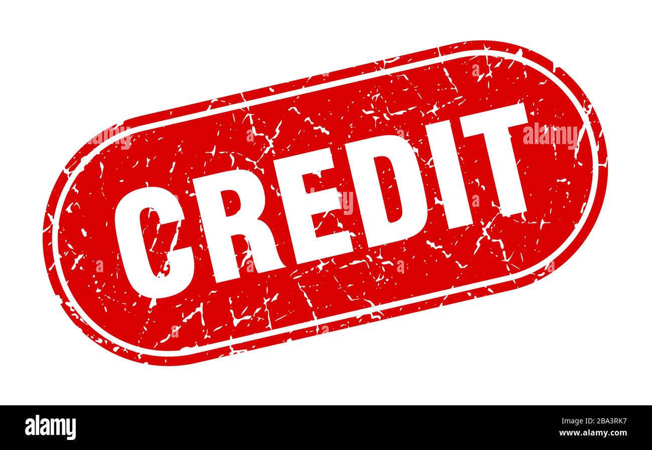 credit sign. credit grunge red stamp. Label Stock Vector Image & Art ...